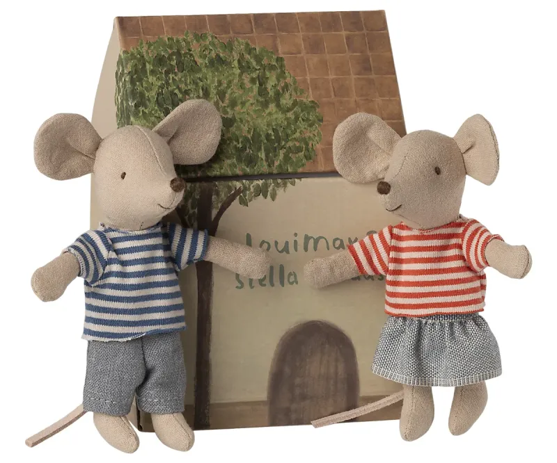 Maileg LouiMax and Stella, Little brother and sister mice