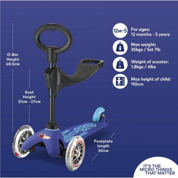 Micro step Mini micro step stuurzitje zwart