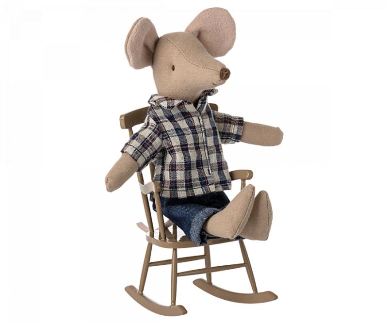 Maileg Rocking chair, Mouse - Light brown